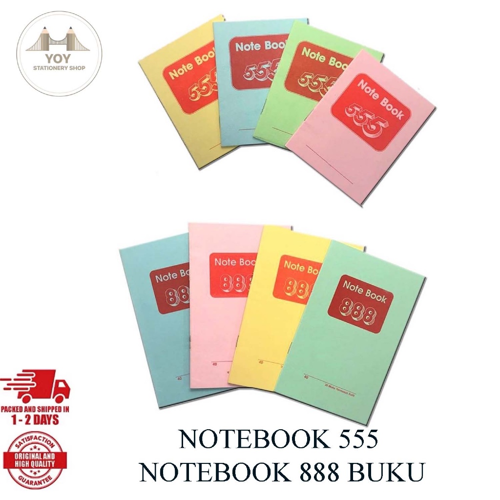 NOTE BOOK 555 [ 120 PCS/ PKT] / NOTE BOOK 888 [ 60PCS/ PKT ](READY STOCK) | Shopee Malaysia
