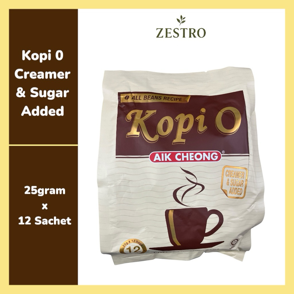 Kopi O Aik Cheong | Creamer and Sugar added | 25g x 12 sachet | Shopee ...