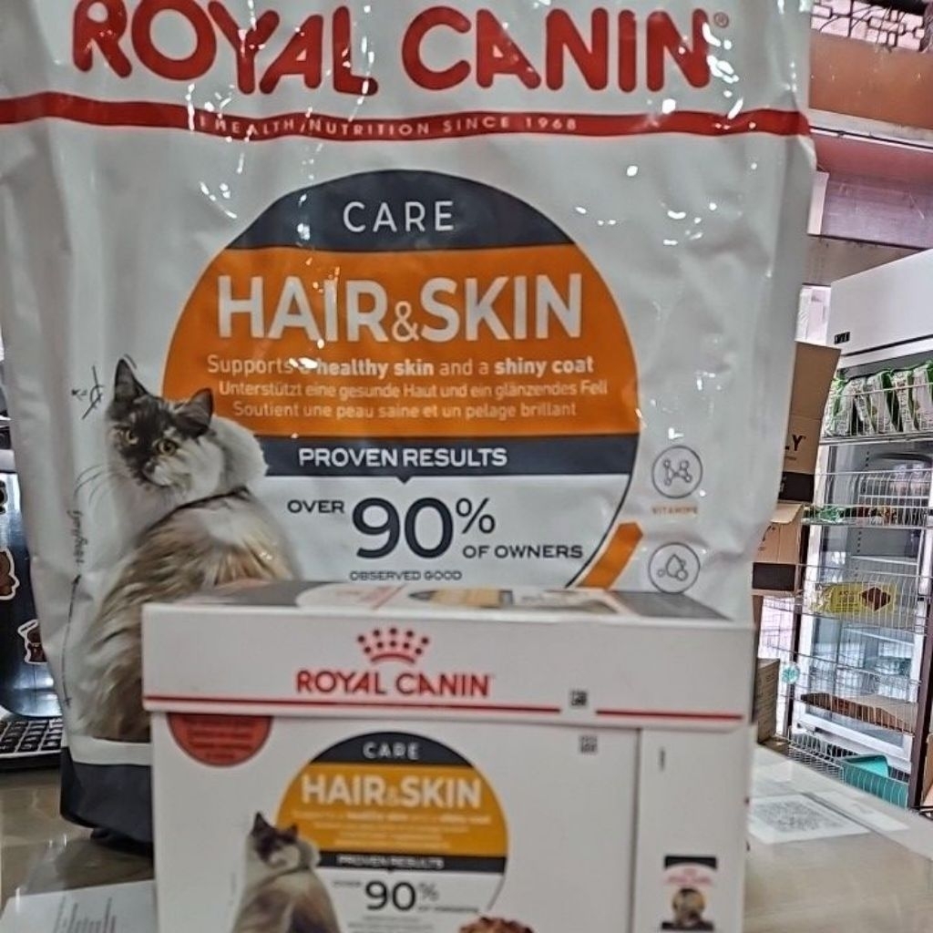 royal canin hair and skin 10kg with free 1box beauty wetfood | Shopee Malaysia