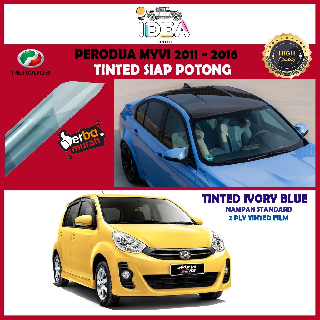 Perodua Myvi Gen 2 _2011-2016_TINTED IVORY BLUE/BIRU Tinted/Tinted ...