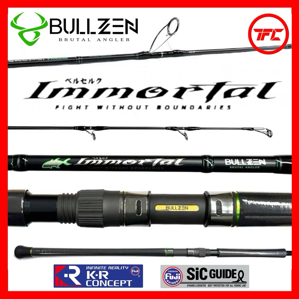 BULLZEN Immortal Offshore Popping Spinning Fishing Rod Joran Pancing ...