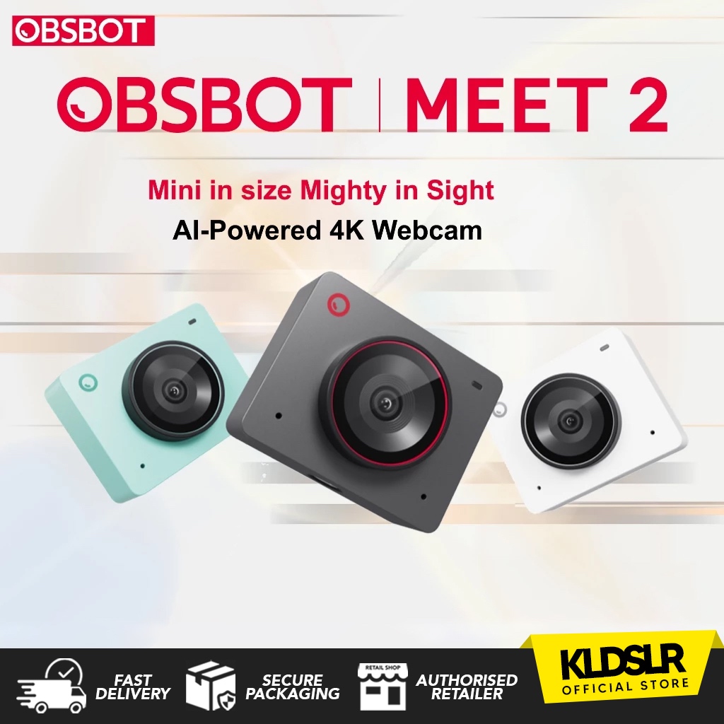 OBSBOT Meet 2 AI-Powered 4K Webcam / OBSBOT Meet SE AI-Powered Full HD ...