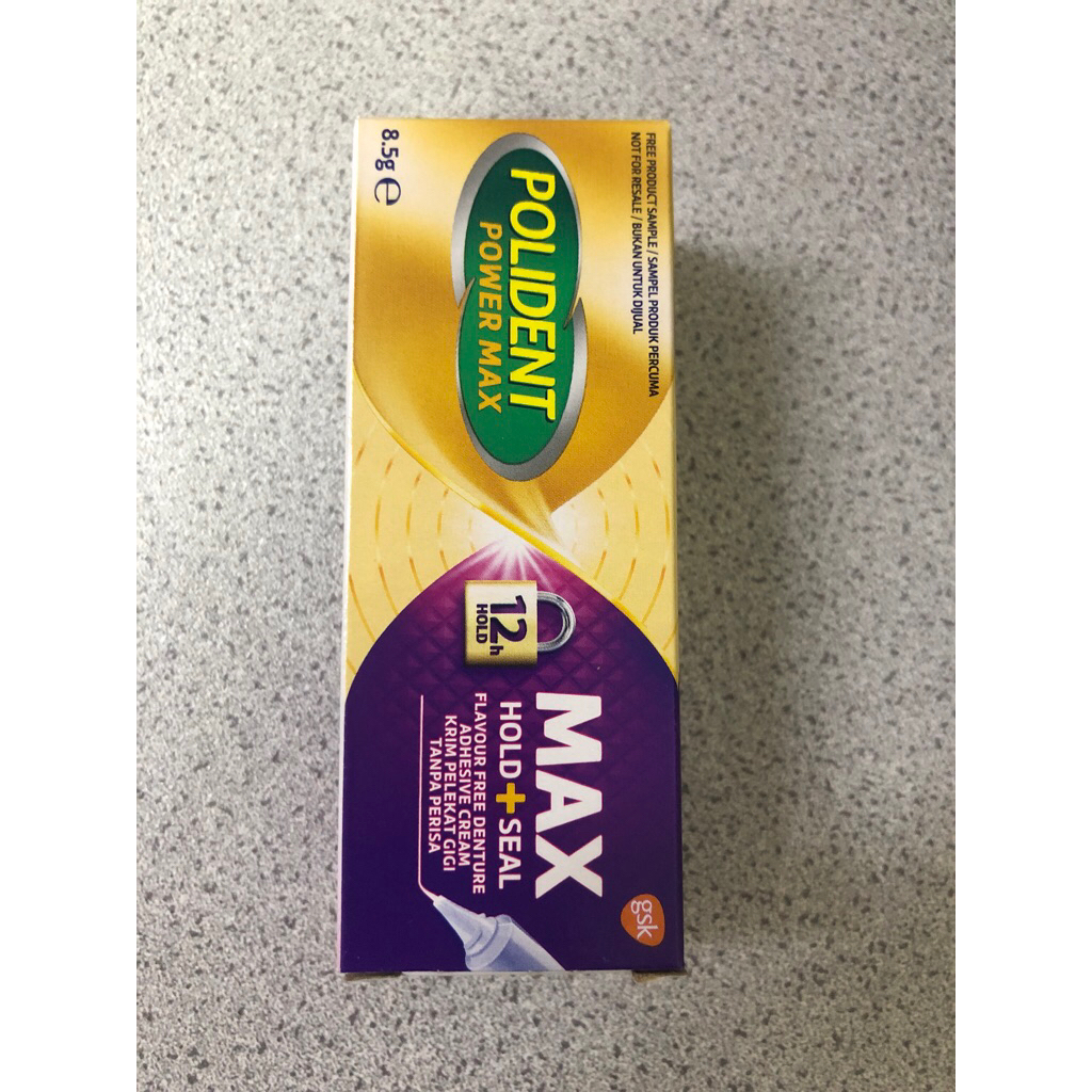 8.5g Polident Power Max denture adhesive (sample size ) | Shopee Malaysia