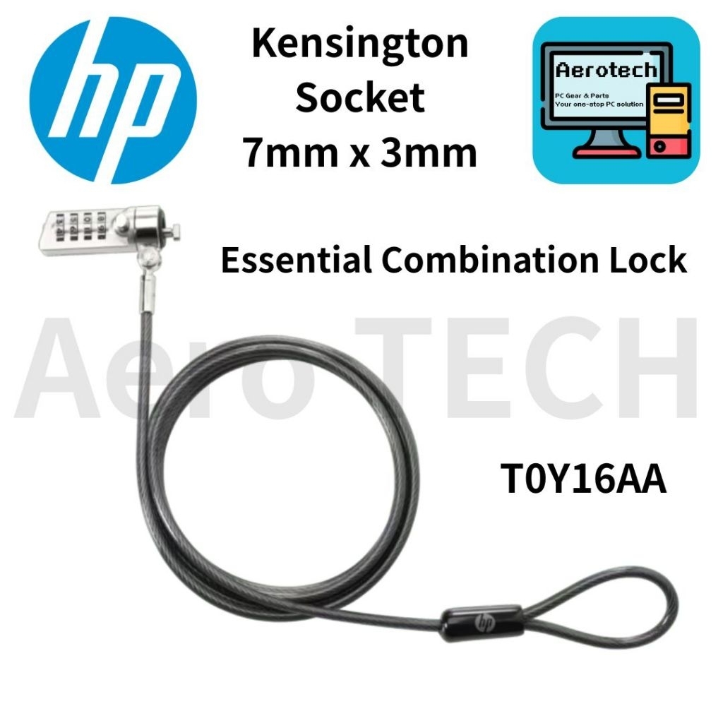 Original HP Laptop Lock / Kunci Kombinasi T0Y16AA (7mm x 3mm ...