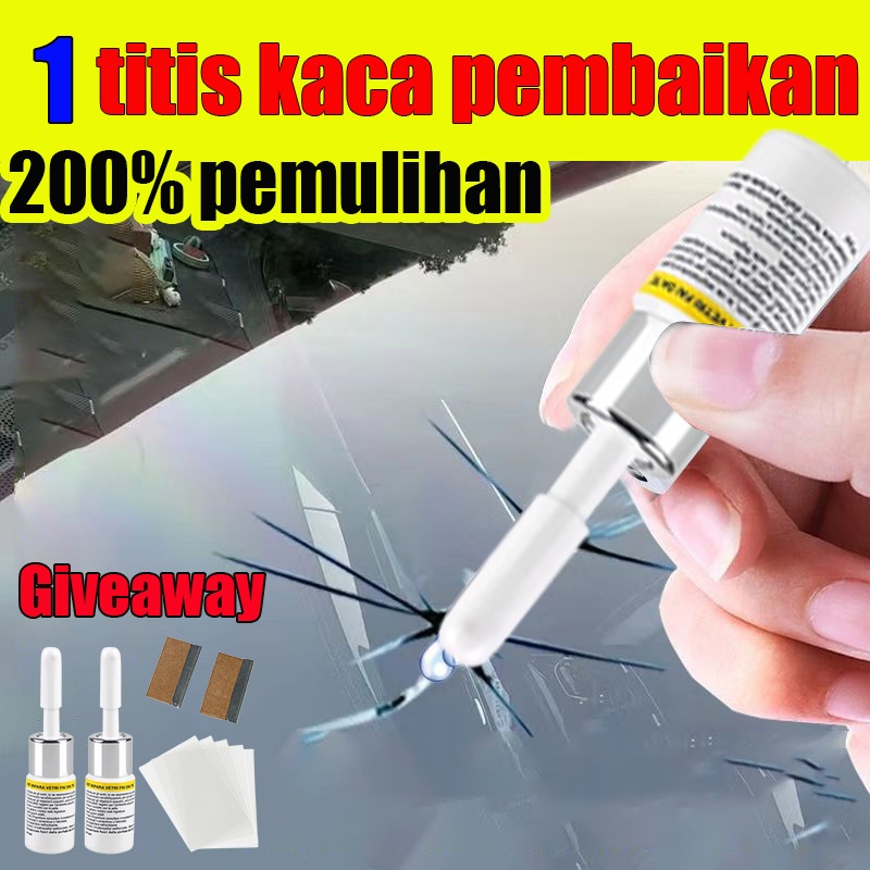 Gam cermin kereta retak 1 titis kaca pembaikan Windshield repair kit ...