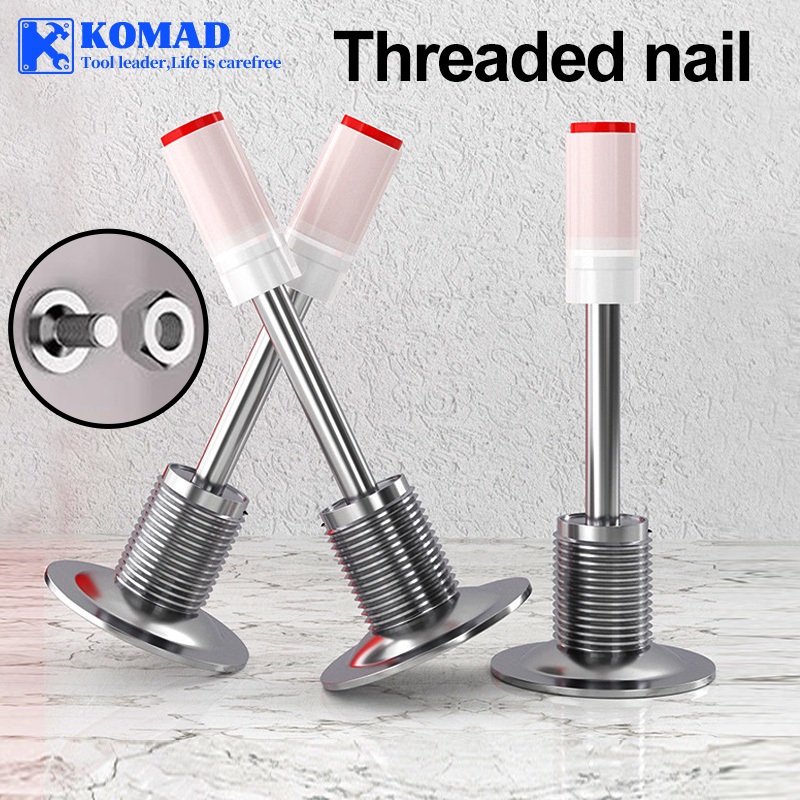 【Free Nut】Threaded Nail Round Nail With Thread Nail Gun Steel Nails ...