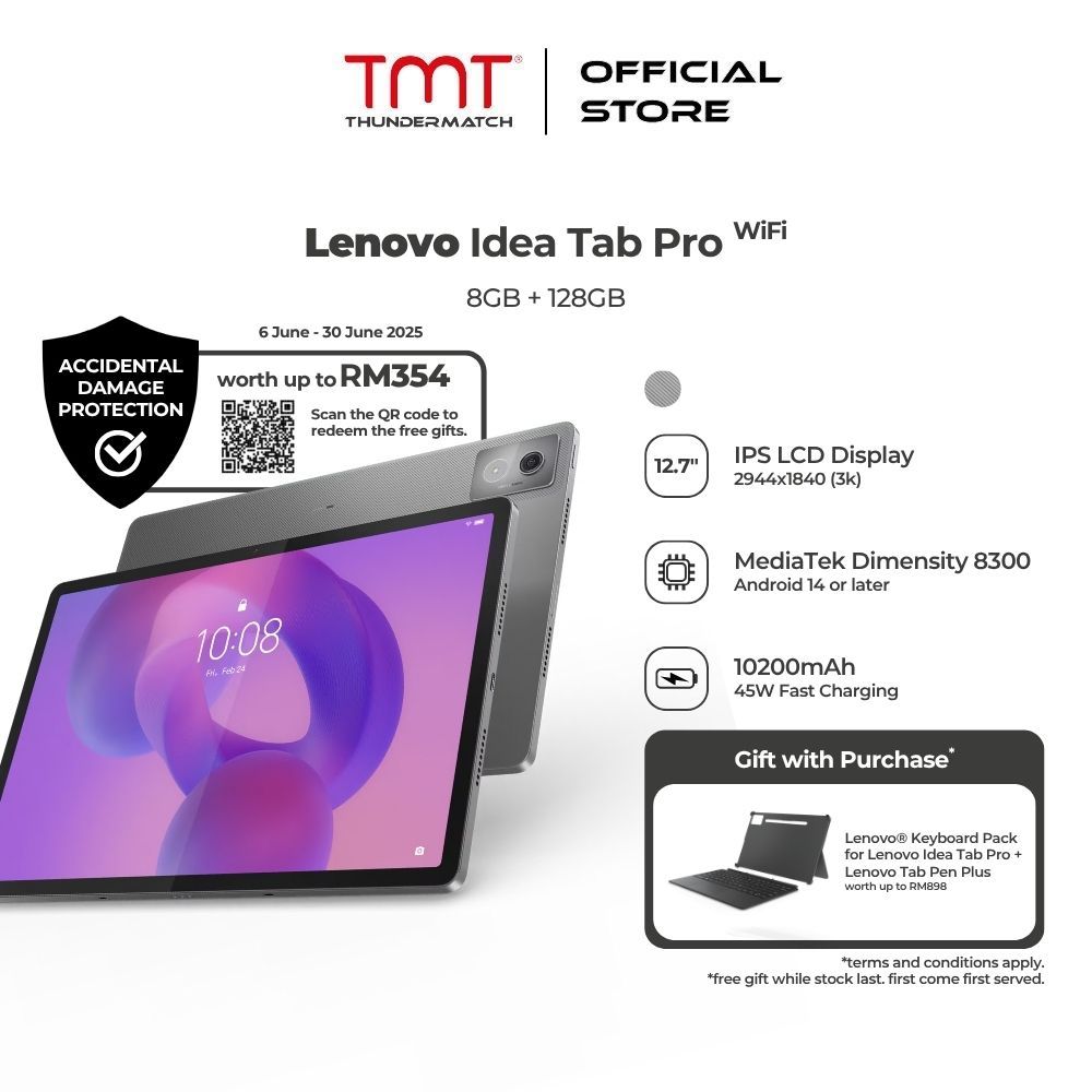 Lenovo Idea Tab Pro TB-373FU WiFi Tablet (8GB RAM + 128GB ROM) | Shopee ...