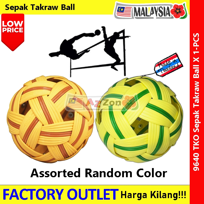 Bola Sepak Takraw / Sepak Raga / Takraw Ball TKO-1 / Hijau Kuning ...