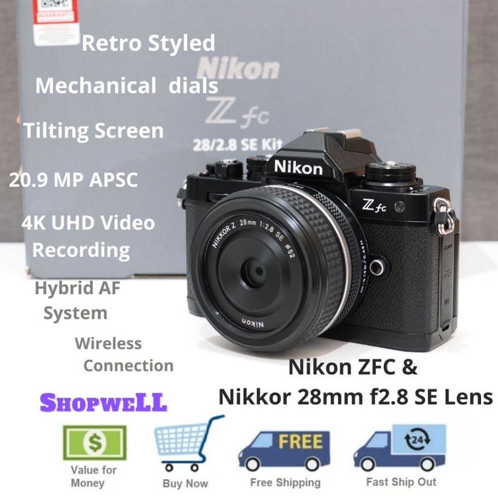 Used Nikon ZFC Camera and Nikon Z 28mm f2.8 Mirrorless Camera - Excellent Condition | Shopee ...