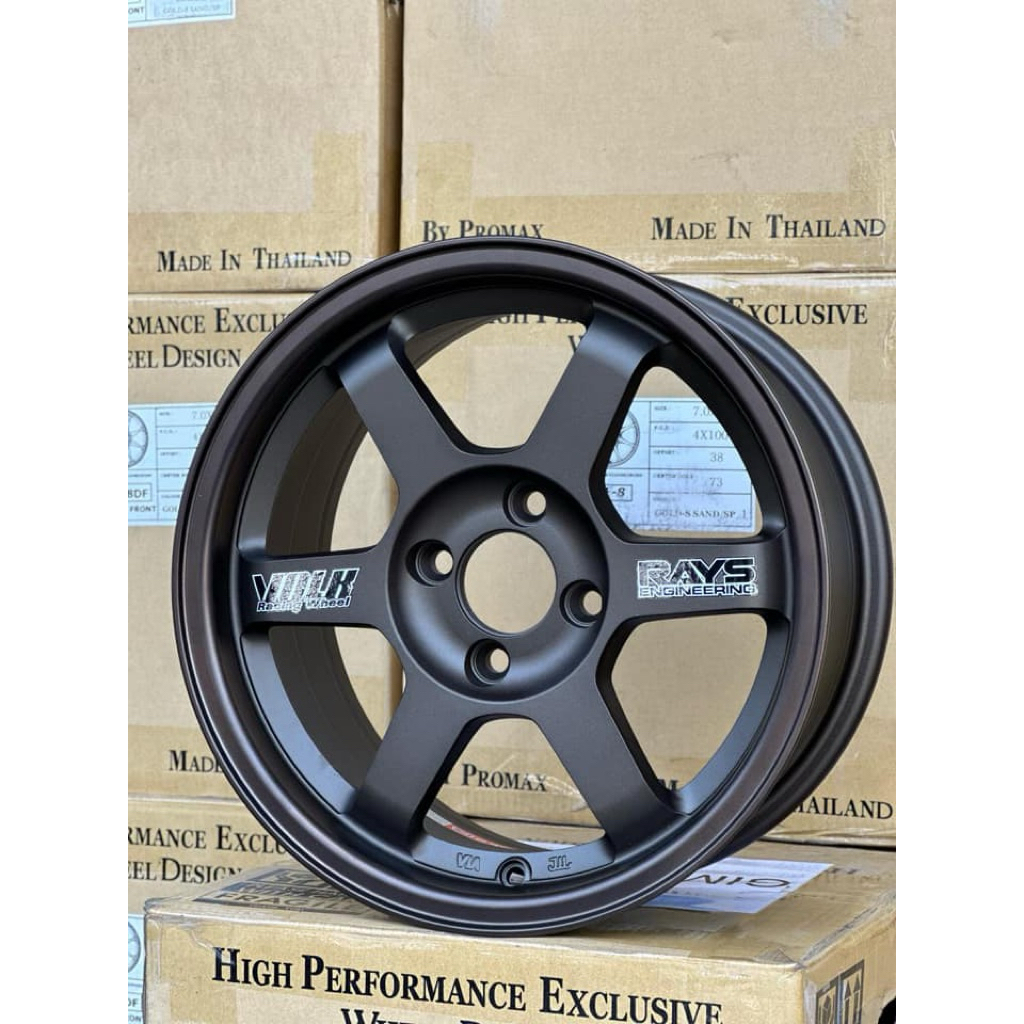 PROMAX NEW sport rim 16inch wheels rim TE37 16x7jj 4h100 et42 BR Dark ...