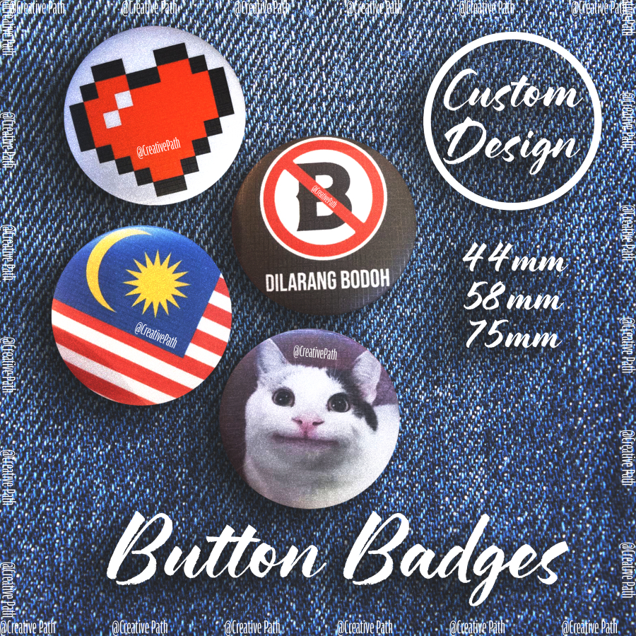 Button Badges Custom, Custom Print Button Badge | Shopee Malaysia