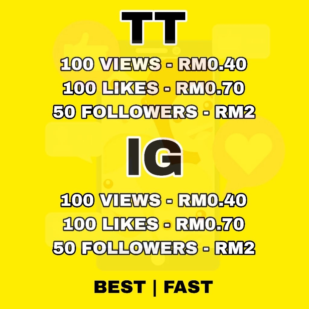 Increase Your Tik Tok Likes TT InstaGram Views IG Ready | Shopee Malaysia