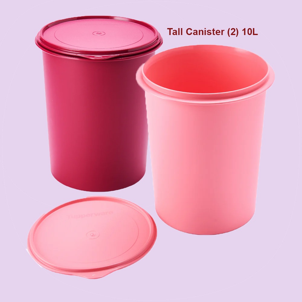 Tupperware Tall Canister 10L (Vineyard / Soft Candy) / Deco canister ...
