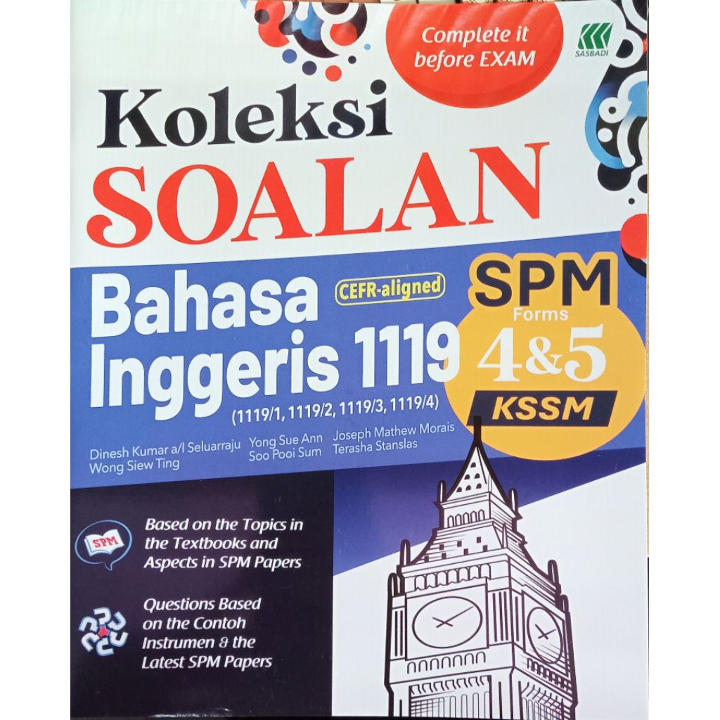 KOLEKSI SOALAN SPM BAHASA INGGERIS (CEFR-aligned) FORMS 4 & 5 KSSM ...