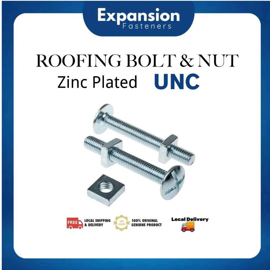 Roofing Bolt & Nut Galvanised Steel Roofing Bolt & Nut 1/4" dan 3/16 ...