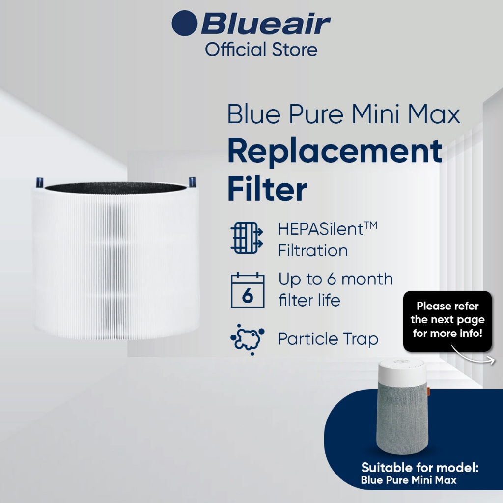 Blueair Blue Pure Mini Max Genuine Replacement Particle + Carbon Filter ...