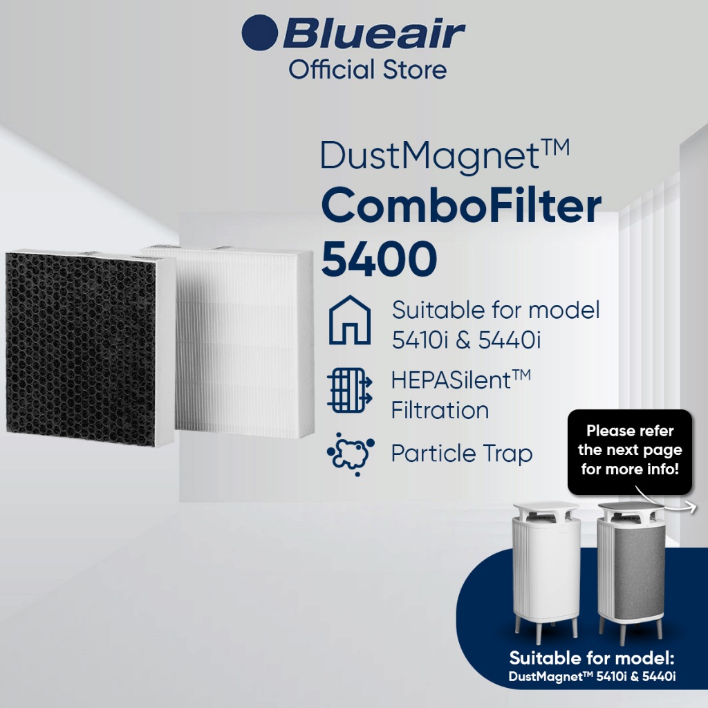 Blueair DustMagnet 5400i Series Genuine Replacement Combo Filter | Shopee Malaysia