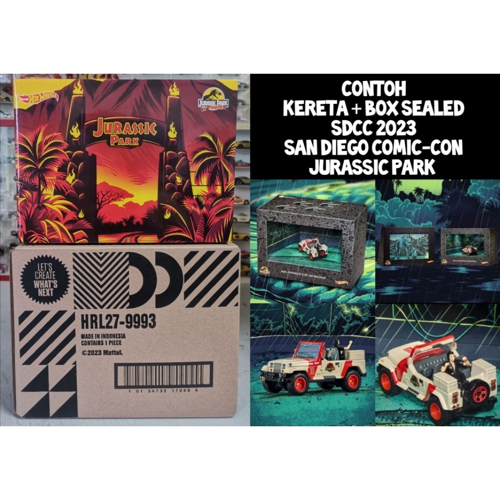 Hot Wheels - SDCC @ San Diego Comic-con Jurassic Park Series 2023 ...