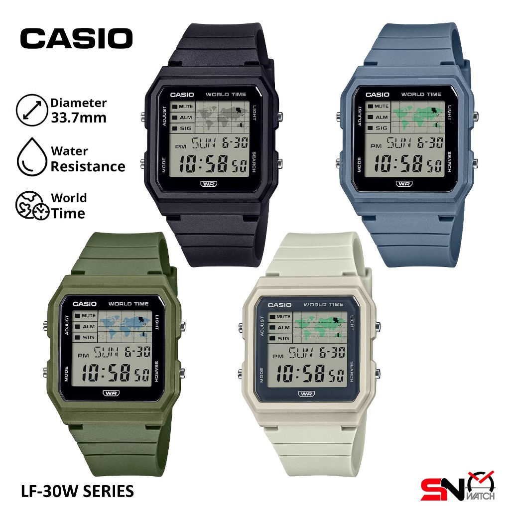 100% Original Casio Pop Series LF-30W World Map Display Men's Digital ...
