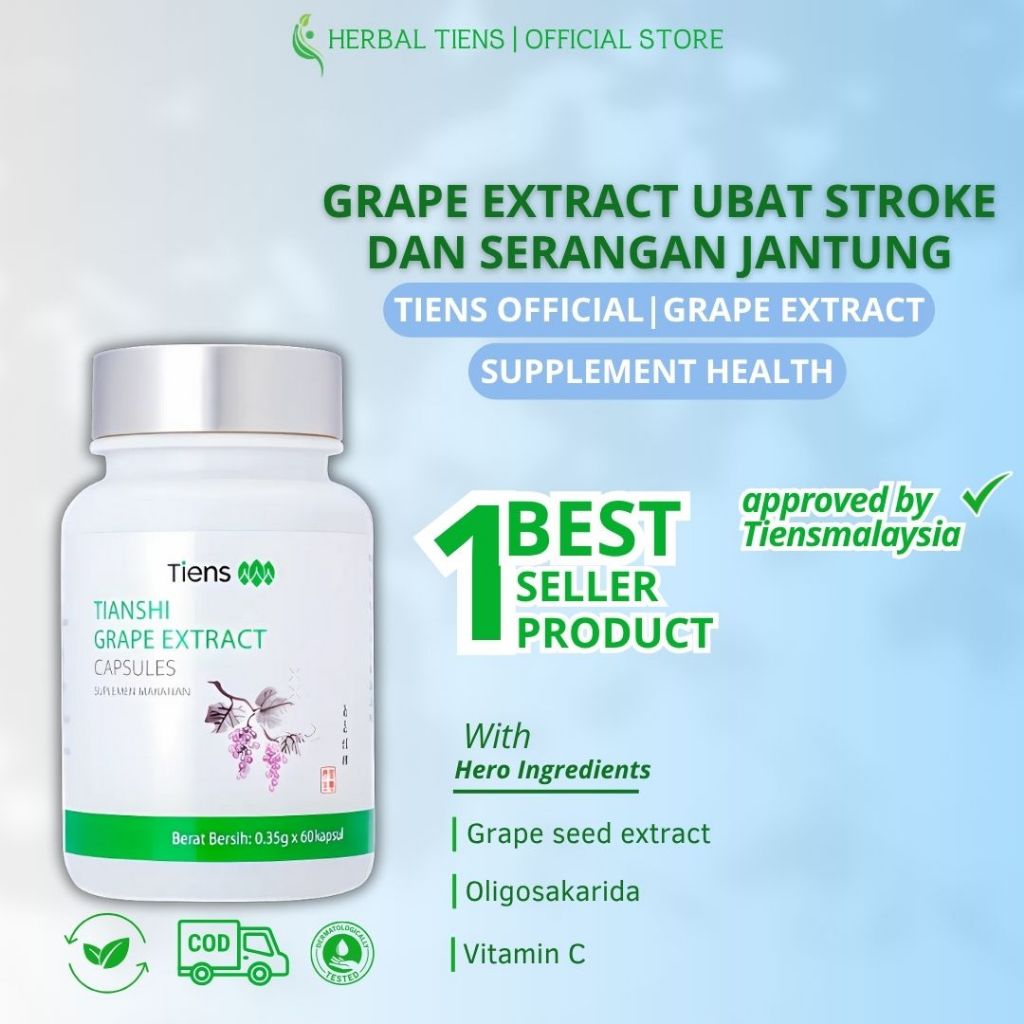 Grape Extract Original Tiens Ubat Darah Tinggi Kolesterol Supplement ...