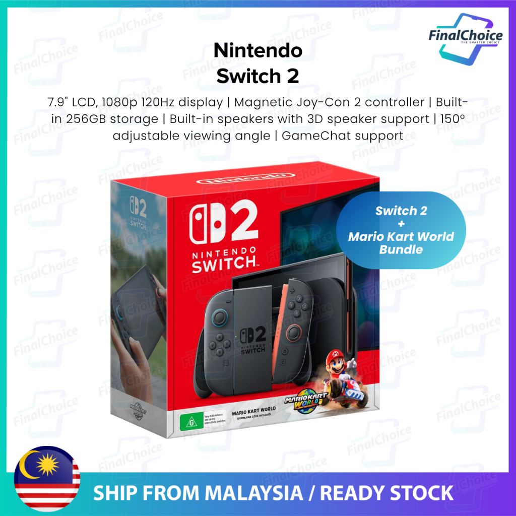 Nintendo Switch 2 Console 7.9" HD LCD Display Magnetic Joy-Con Built-in ...