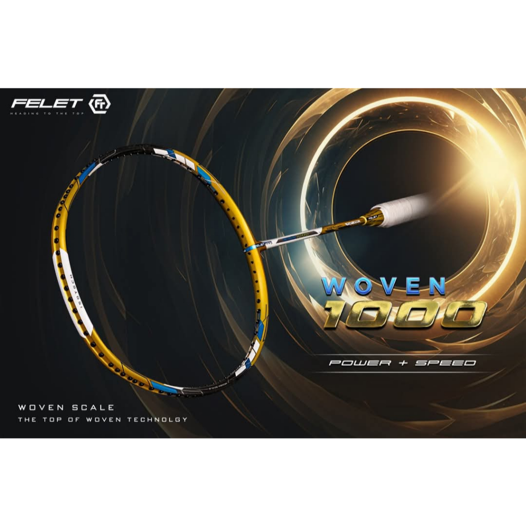 Felet Woven 1000 Badminton Racket 100% ORIGINAL FREE STRING +GRIP ...