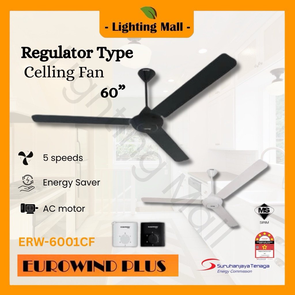 EUROWIND Kipas Angin Siling Murah Kipas syiling Kipas Celing Ceiling ...