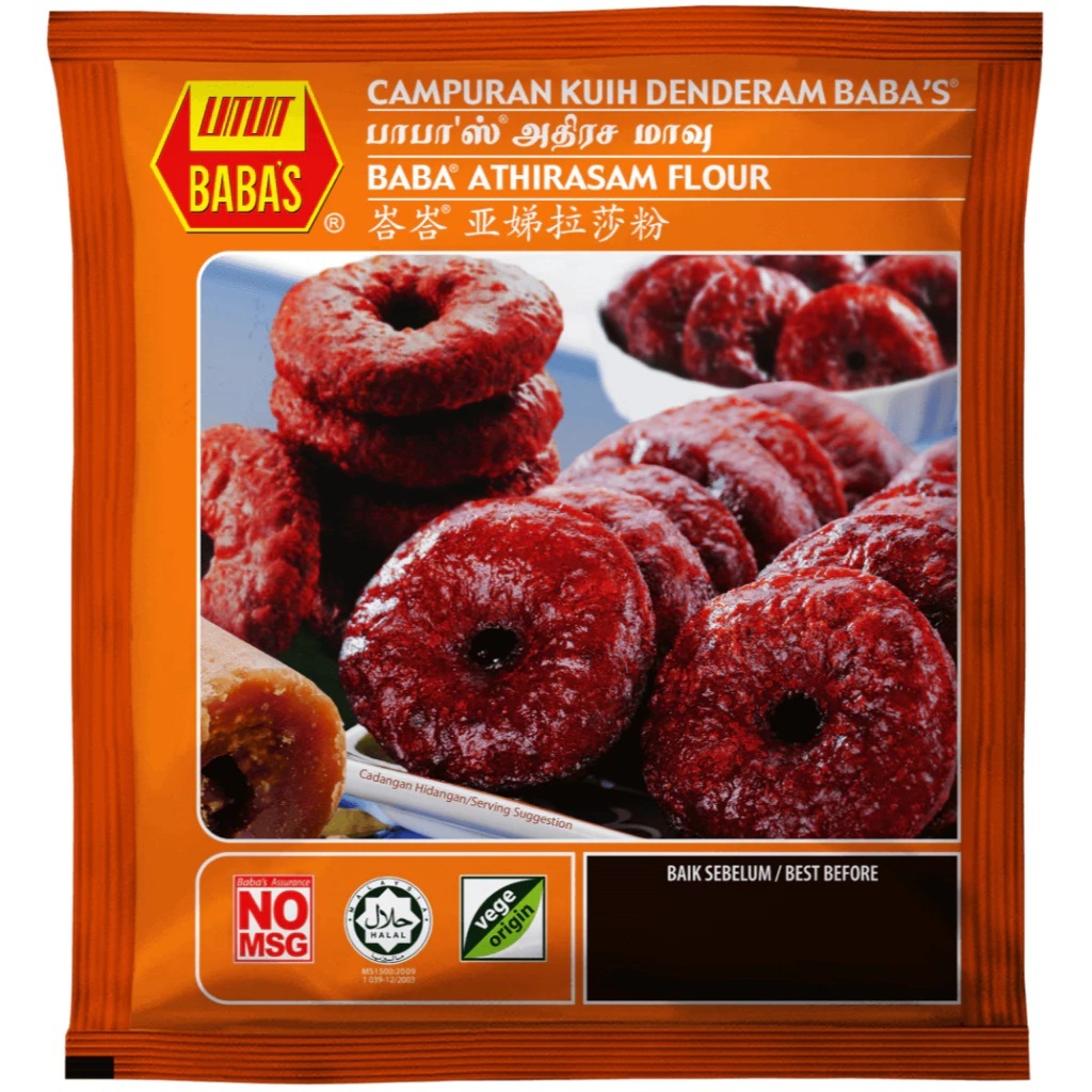 BABA'S Athirasam Flour / Tepung Kuih Denderam 500GM [25/11/2025 ...