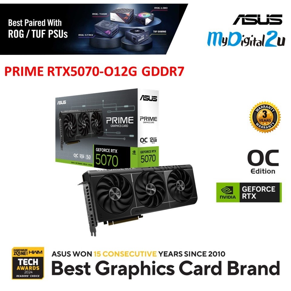 ASUS GeForce RTX5070 PRIME 12GB GDDR7 GRAPHICS CARD ( PRIME RTX5070 ...