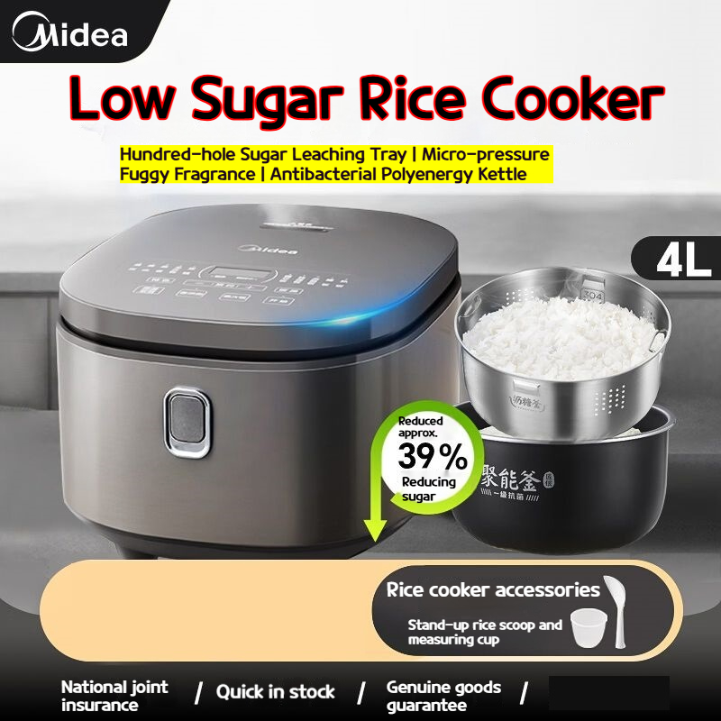 (Malaysia Plug) Midea Low Sugar Rice Cooker MB-4E63L Nonstick Coating ...