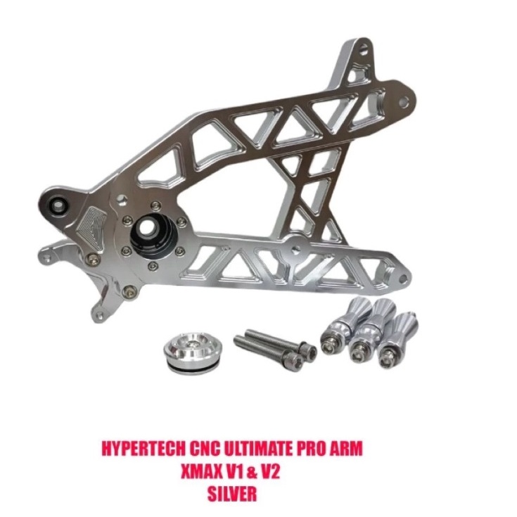 HYPERTECH CNC ULTIMATE PRO SWING ARM XMAX V1 & V2 SILVER/PREMIUM BLACK ...