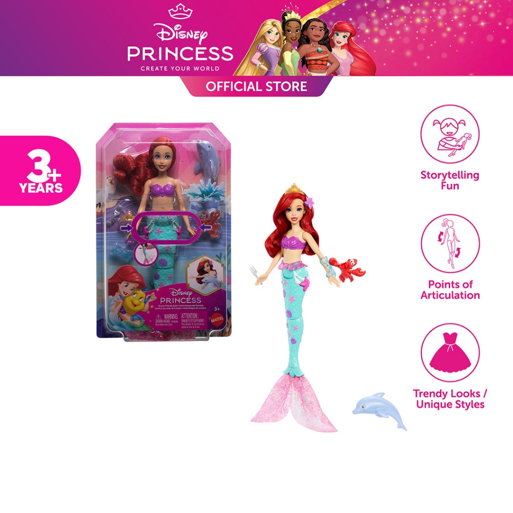 Disney Princess Dolls Little Mermaid Ocean Friends Ariel (JFC39 ...