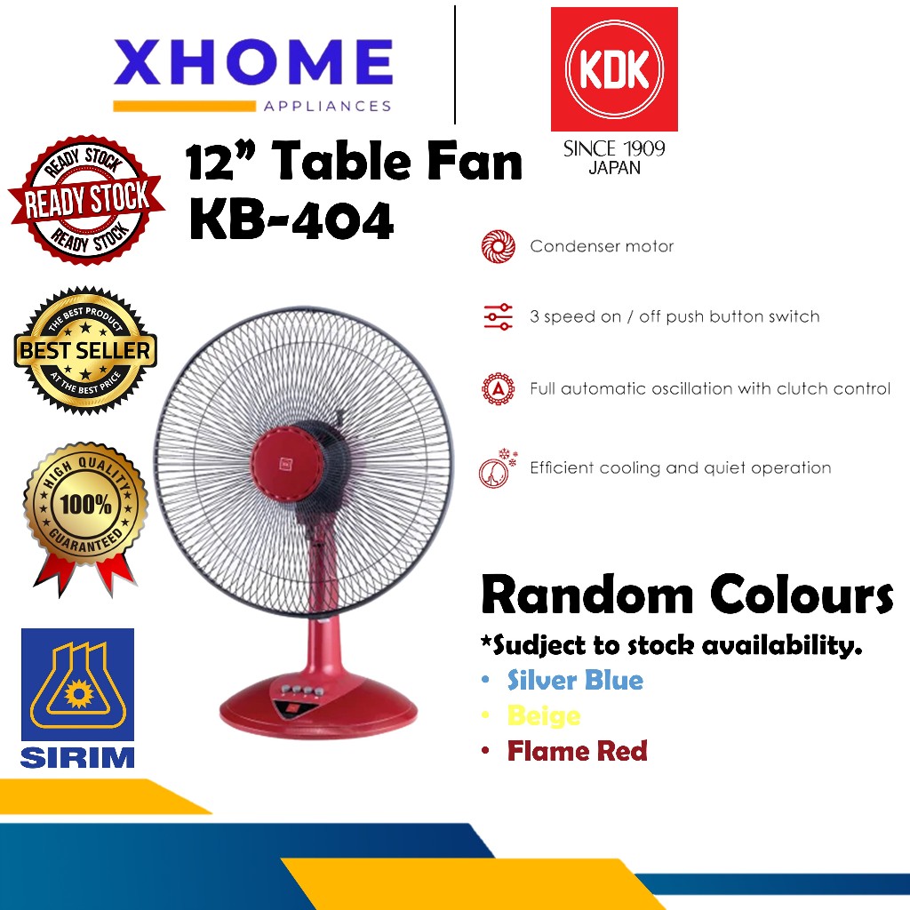KDK 16" TABLE FAN & 12" TABLE FAN KIPAS MEJA KB404 KB304 | Shopee Malaysia