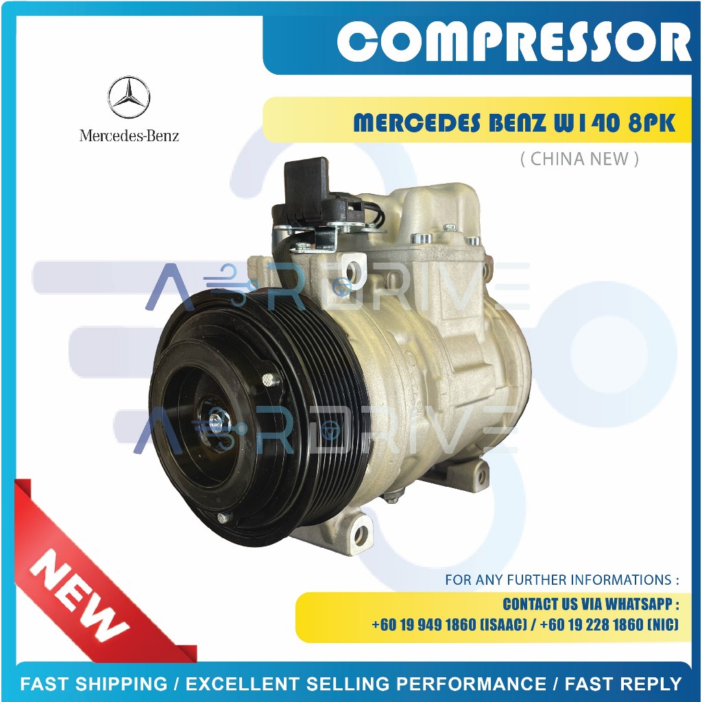 CHINA NEW OEM MERCEDES BENZ W140 8PK 10PA20C COMPRESSOR | Shopee Malaysia