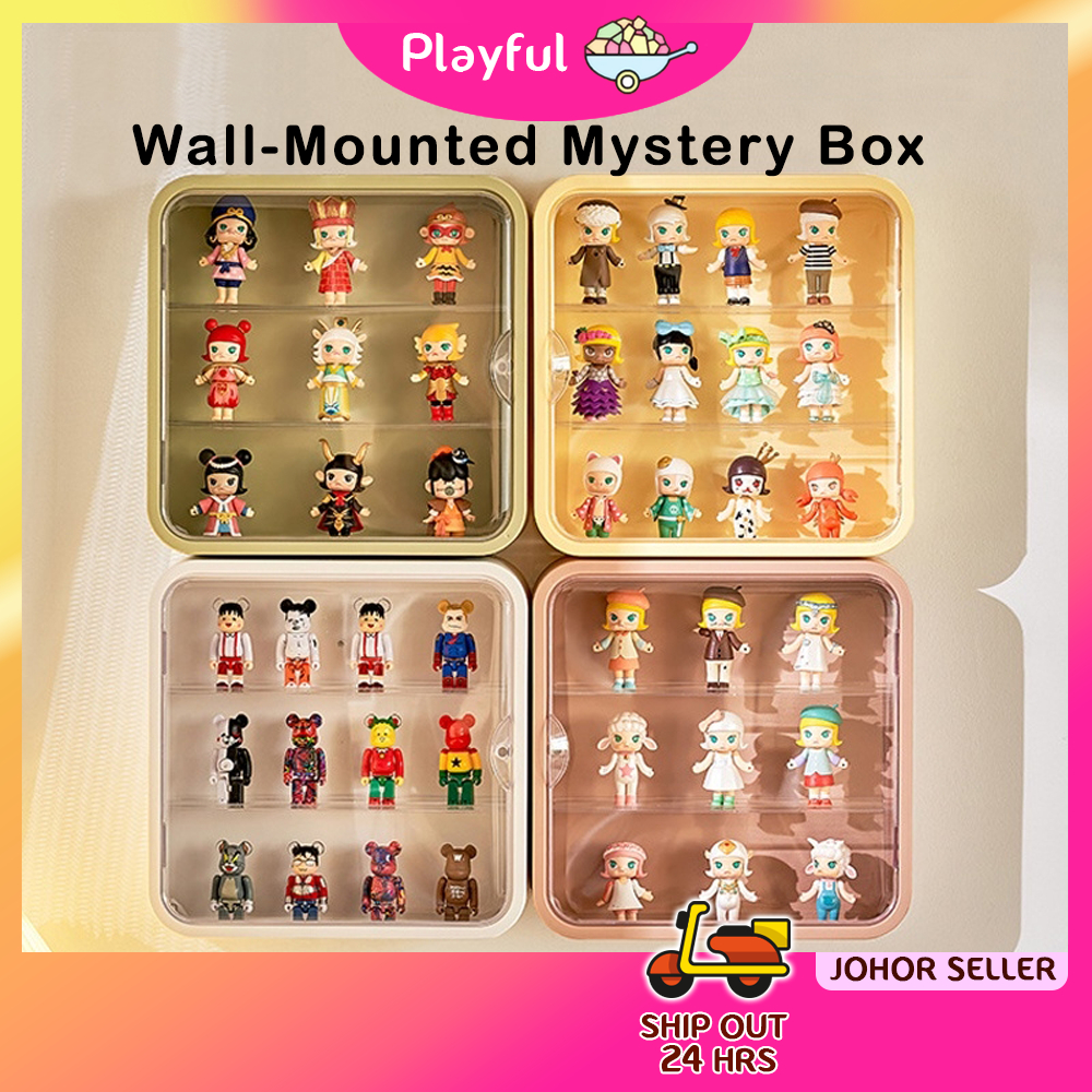 【PLAYFUL】Wall Mounted Box Popmart Display Blind Box Transparent ...