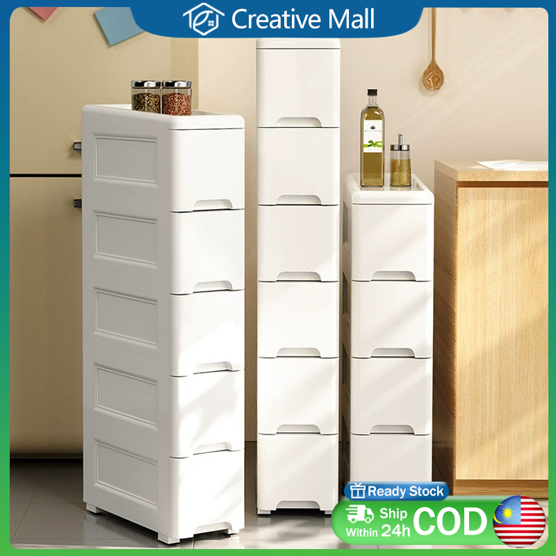 Slim Plastic Drawer Gap Organizer Drawer Moving Rack Narrow Organizer ...