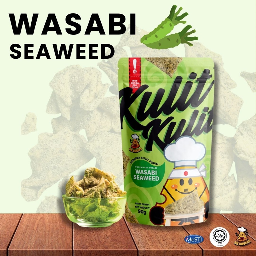 [Official KK Cheese] Halal Kerepek Kulit Kulit Popiah | Wasabi Seaweed ...