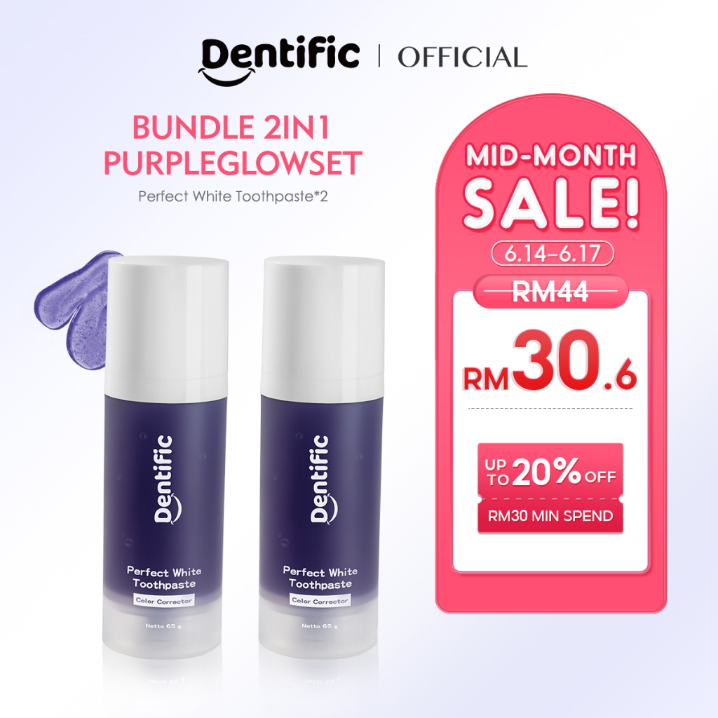 Dentific - Perfect White Toothpaste 65g Purple Color Corrector ...
