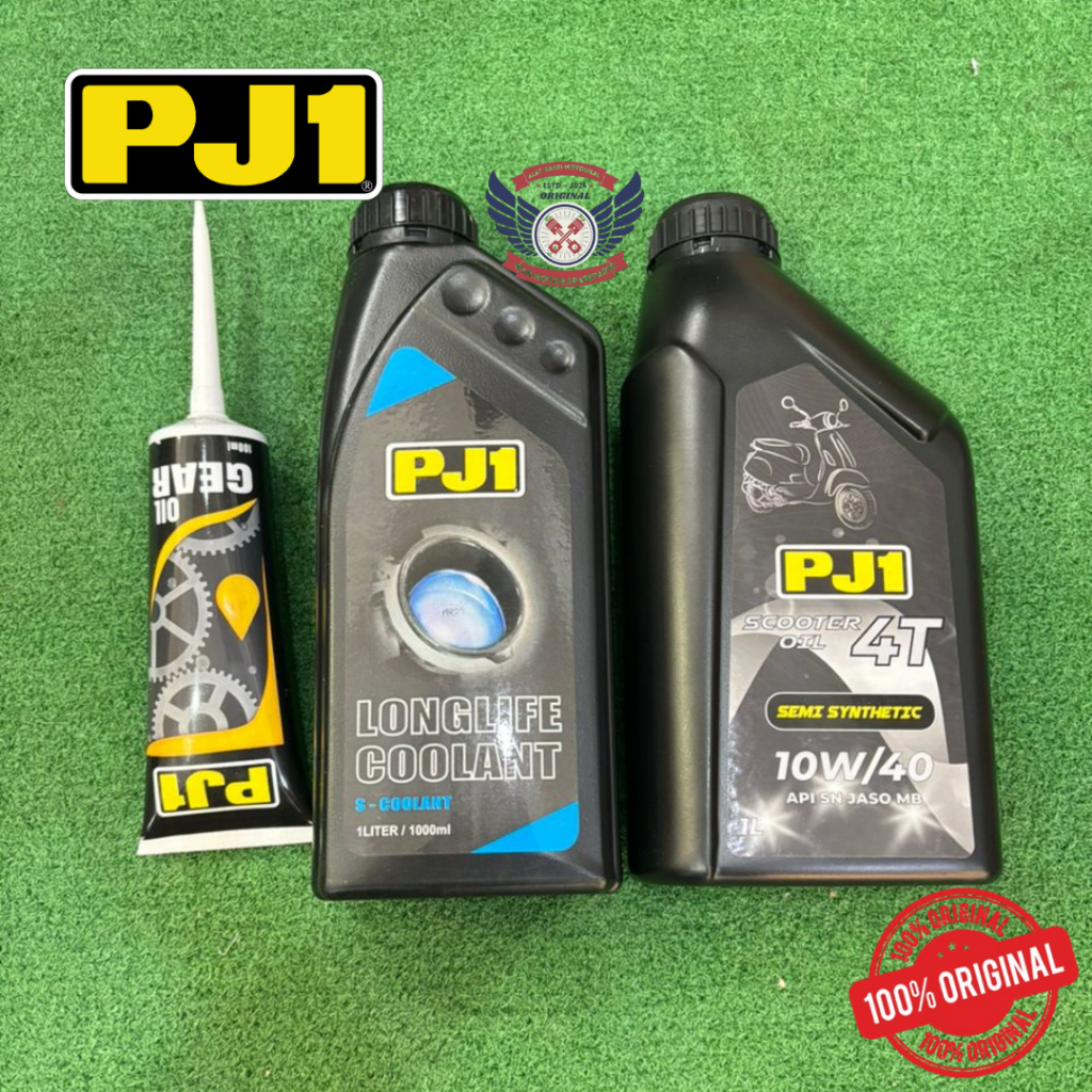 100% ORIGINAL [COMBO SET] PJ1 Semi Synthetic Engine Oil S932 10W40 API SM + PJ1 Longlife Coolant ...