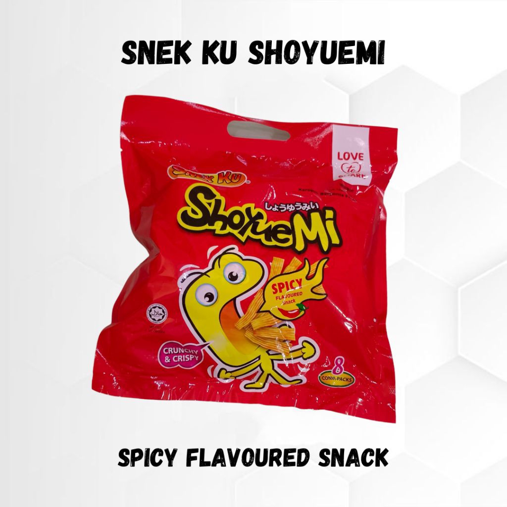 Snek Ku Shoyuemi Spicy Flavoured Snack (8 packs) | Shopee Malaysia