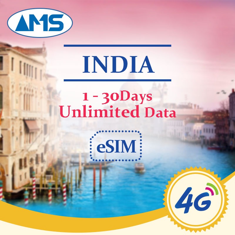 【eSIM】【India 1-30 days unlimited data】 India travel SIM card prepaid ...