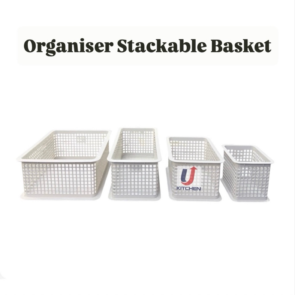 Multipurpose Storage Tray Basket Home Kitchen Organiser / Bakul Susun ...