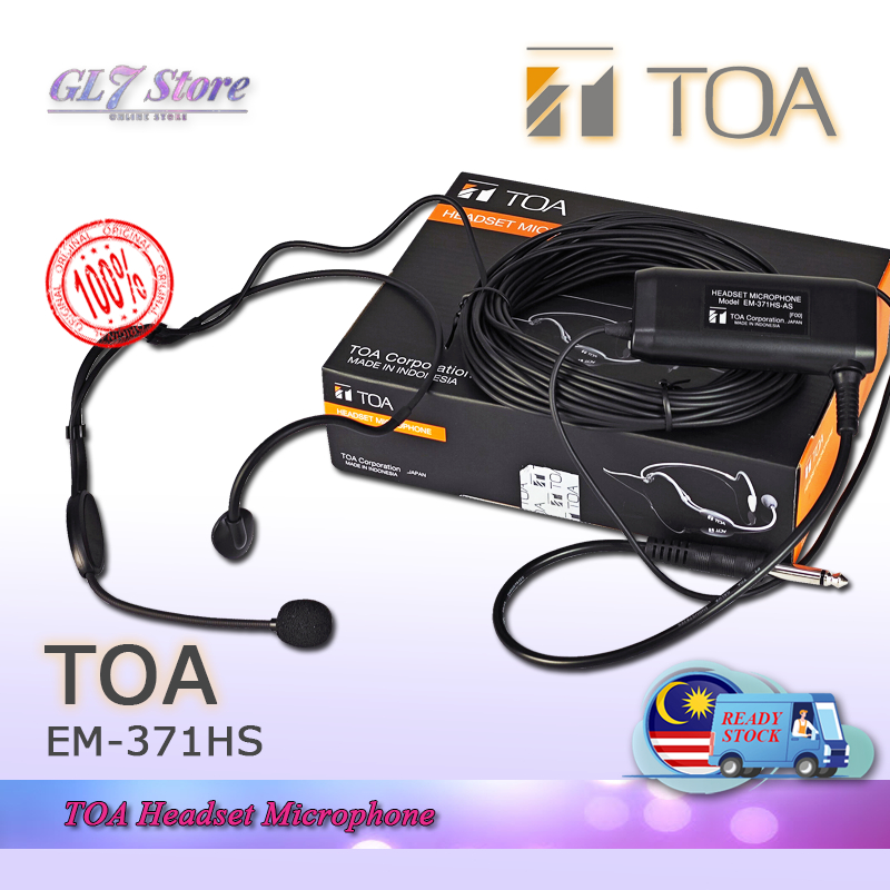 TOA ORIGINAL HEADSET MICROPHONE EM-370 EM371 HEADSET MIKROFON TOA EM ...
