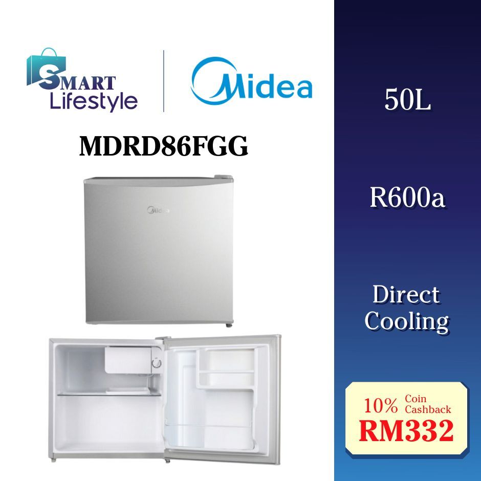MIDEA Mini Bar Refrigerator (50L) MDRD86FGG /(60L) MDRD88FGD30 /Morgan ...
