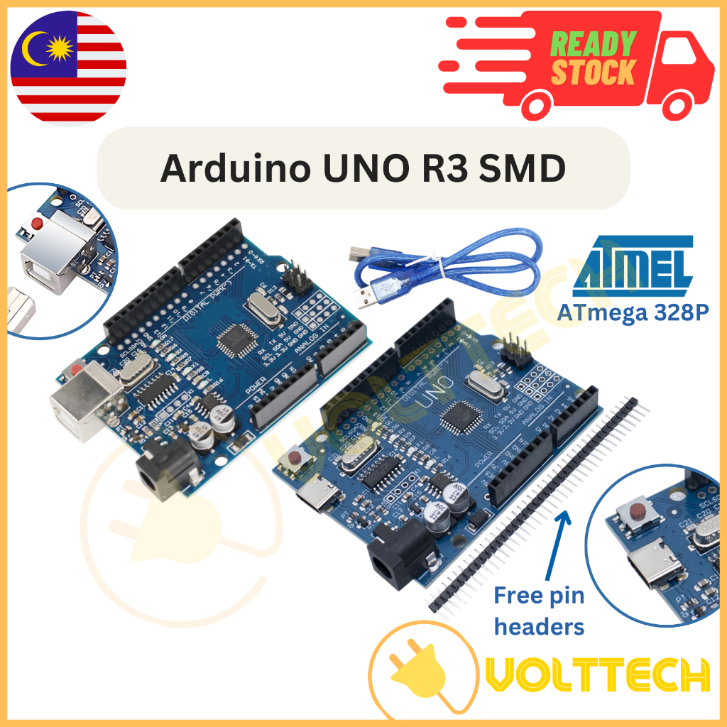 UNO R3 SMD Microcontroller (CH340) Compatible Development Board ...