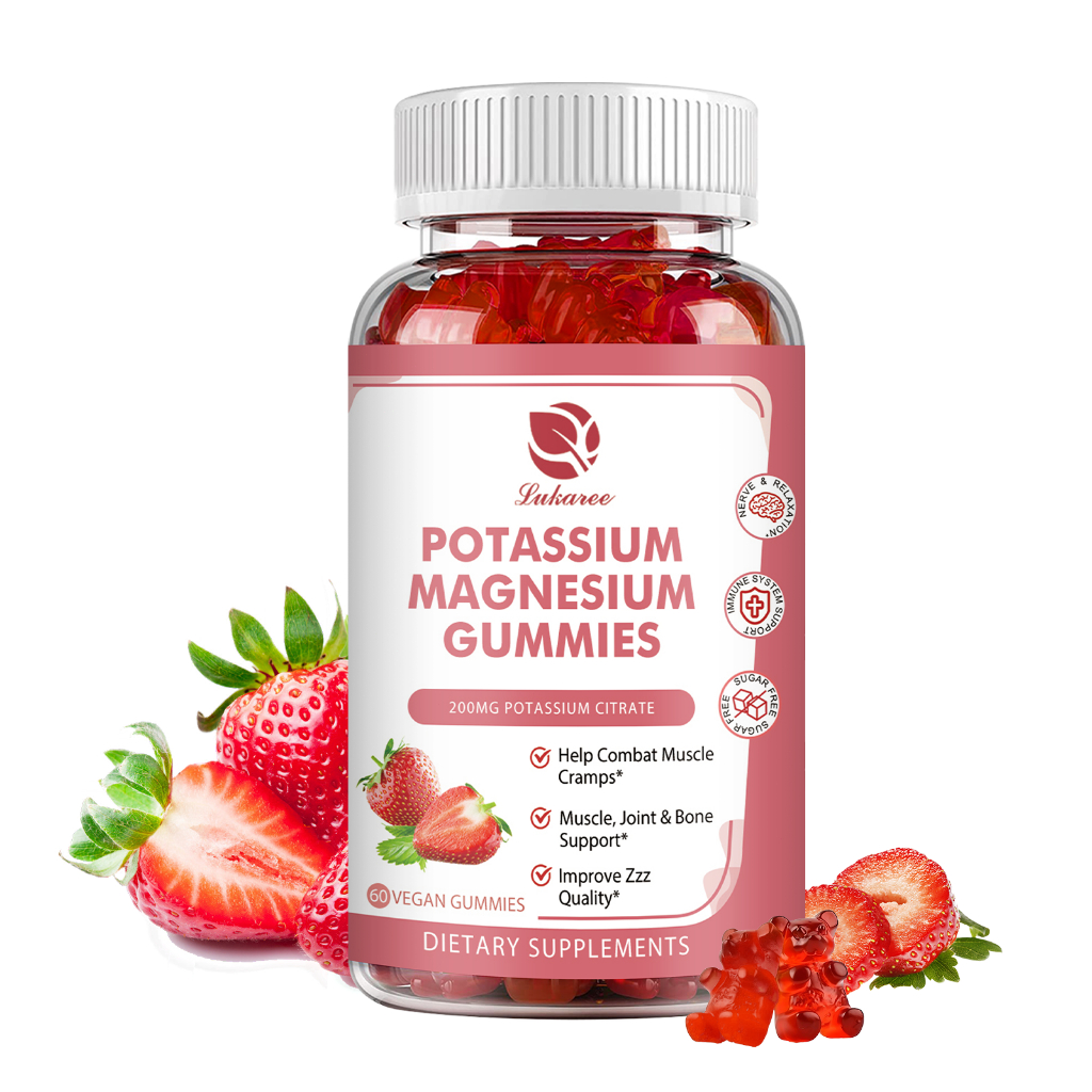 Potassium Magnesium Supplement Gummy Magnesium 500mg Potassium 200mg ...