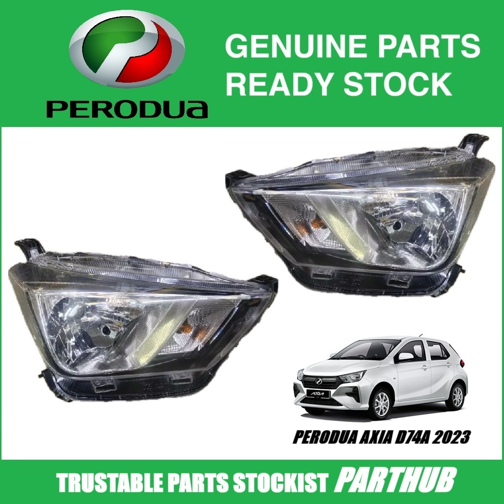 🇲🇾READYSTOCK ORI 2023 Axia Head Lamp (G Low Spec) Headlight Front Lampu ...