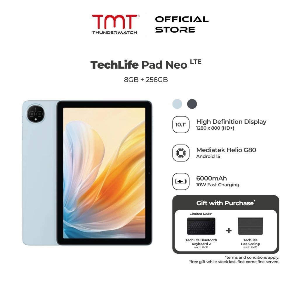 TechLife Pad Neo LTE Tablet (8GB RAM + 256GB ROM) | Shopee Malaysia