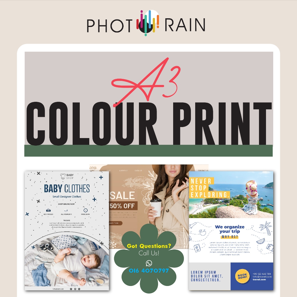 A3 CETAKAN BERWARNA | CUCI FOTO (Colour Printing | Family & Graduation ...