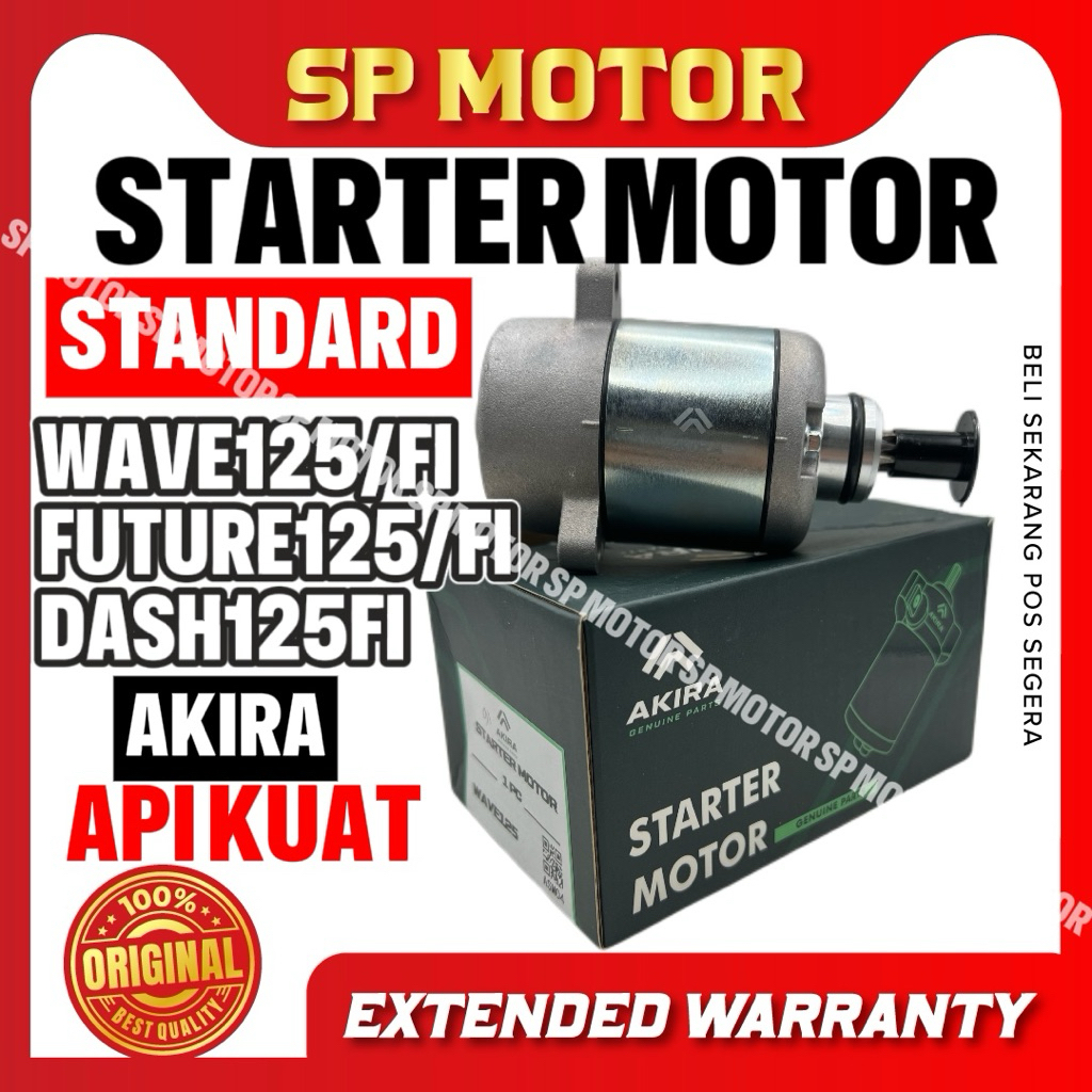 ORIGINAL AKIRA STARTER MOTOR STANDARD FOR WAVE125 WAVE125 FI FUTURE125 ...